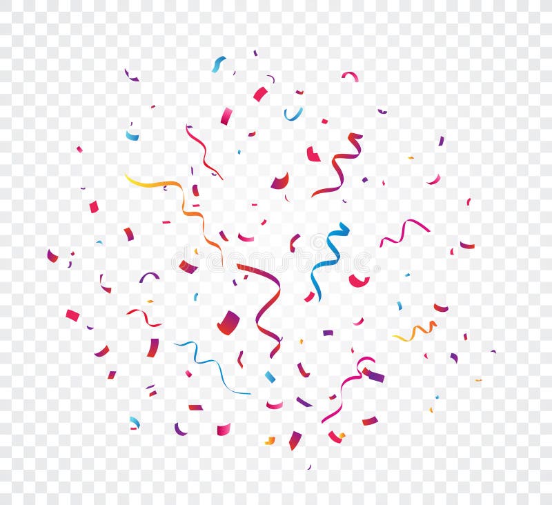 Falling Confetti on Checkered Background. Celebration Party Holiday ...
