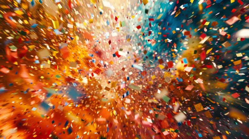 Colorful Confetti Explosion in Motion Stock Photo - Image of ...