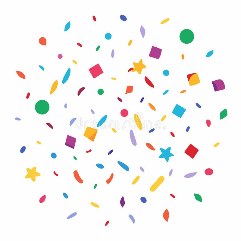 Colorful Confetti Explosion on White Background. Stock Photo - Image of ...
