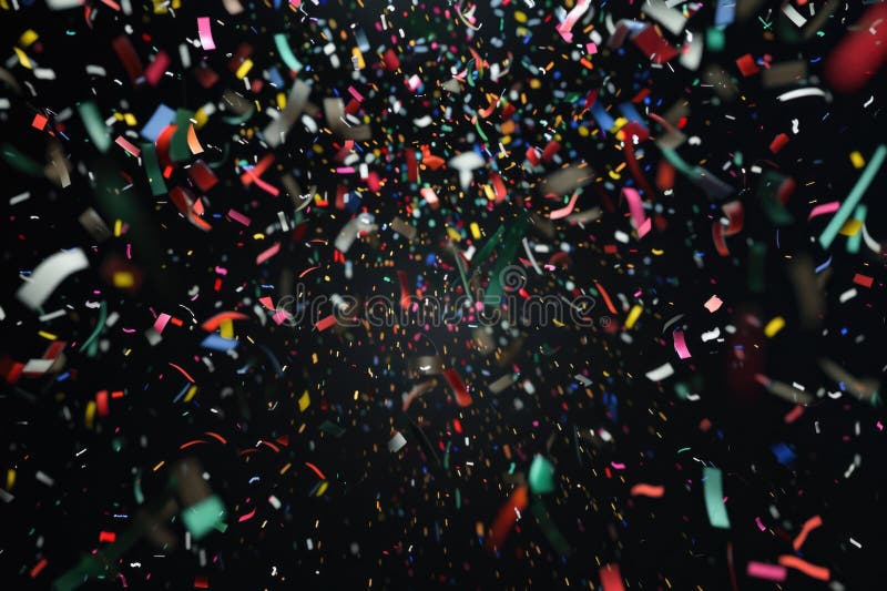 Colorful Confetti Falling from Above, Ideal for Celebrations and ...