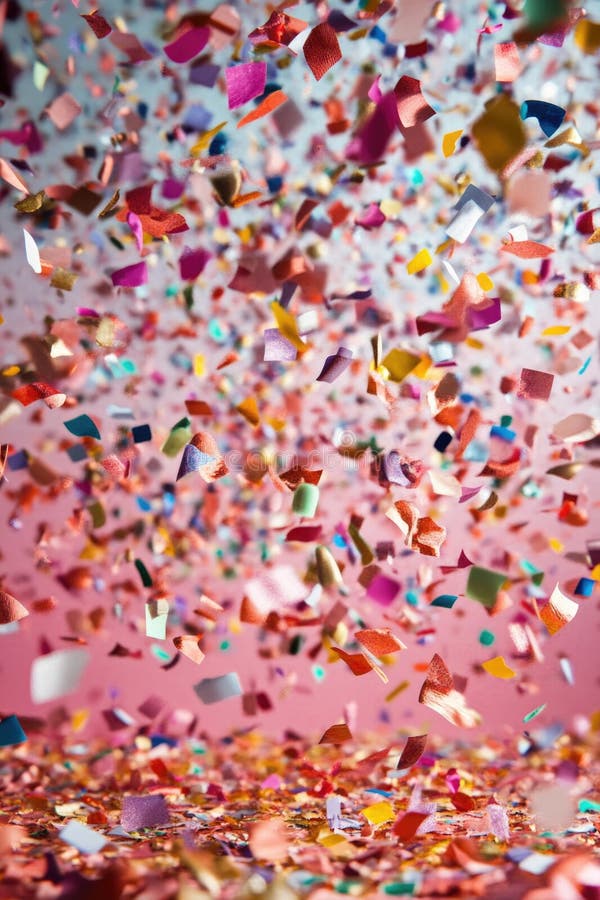 Colorful Confetti Falling from Above, Perfect for Celebrations and ...