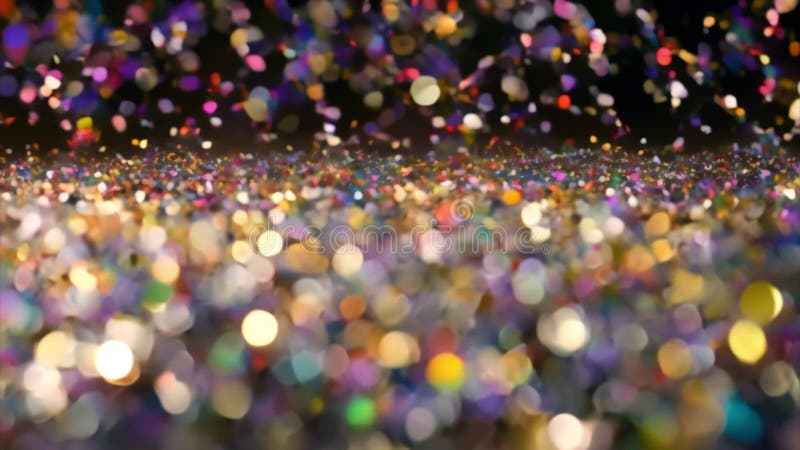 Colorful Confetti Falling on Glitter Stock Footage - Video of confetti ...