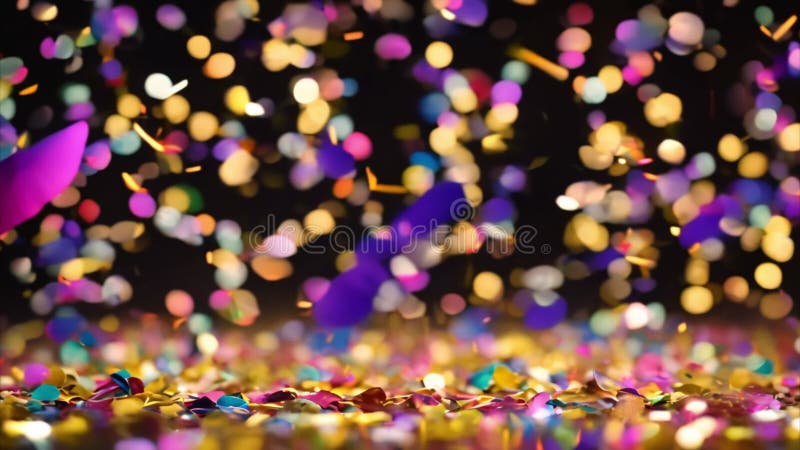 Colorful Confetti Falling stock video. Video of anniversary - 347307729