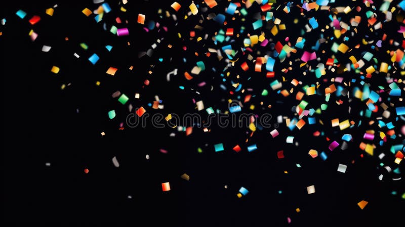 Colorful Confetti Falling from the Sky, Perfect for Festive Occasions ...