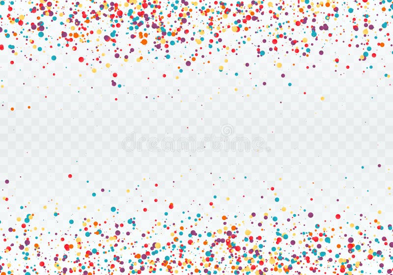 Colorful Falling Confetti. Top of the Pattern is Decorated with ...