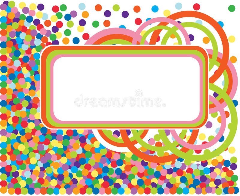 Colorful confetti frame. stock vector. Illustration of color - 6314422