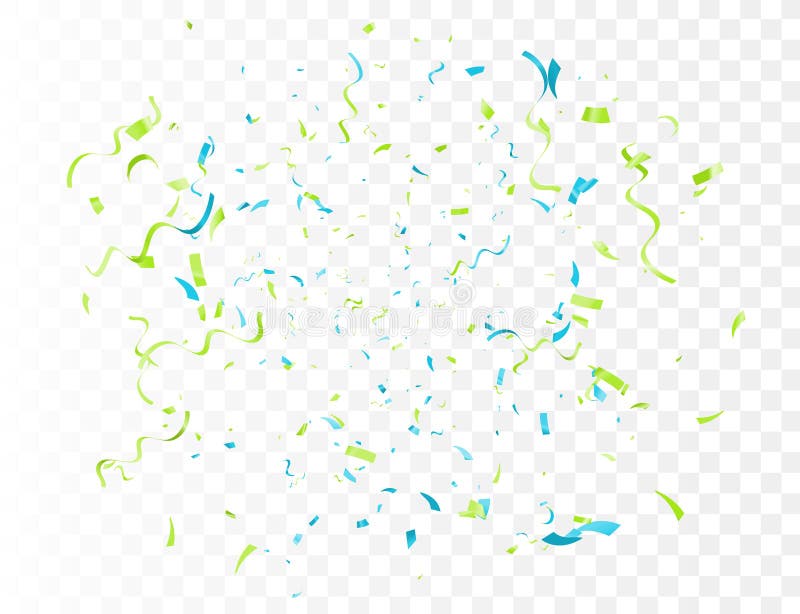 Colorful Confetti Isolated Transparent Background. Vector Illustration ...