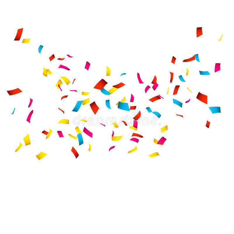 Colorful Confetti Isolated on White. Confetti Explosion Stock Vector ...