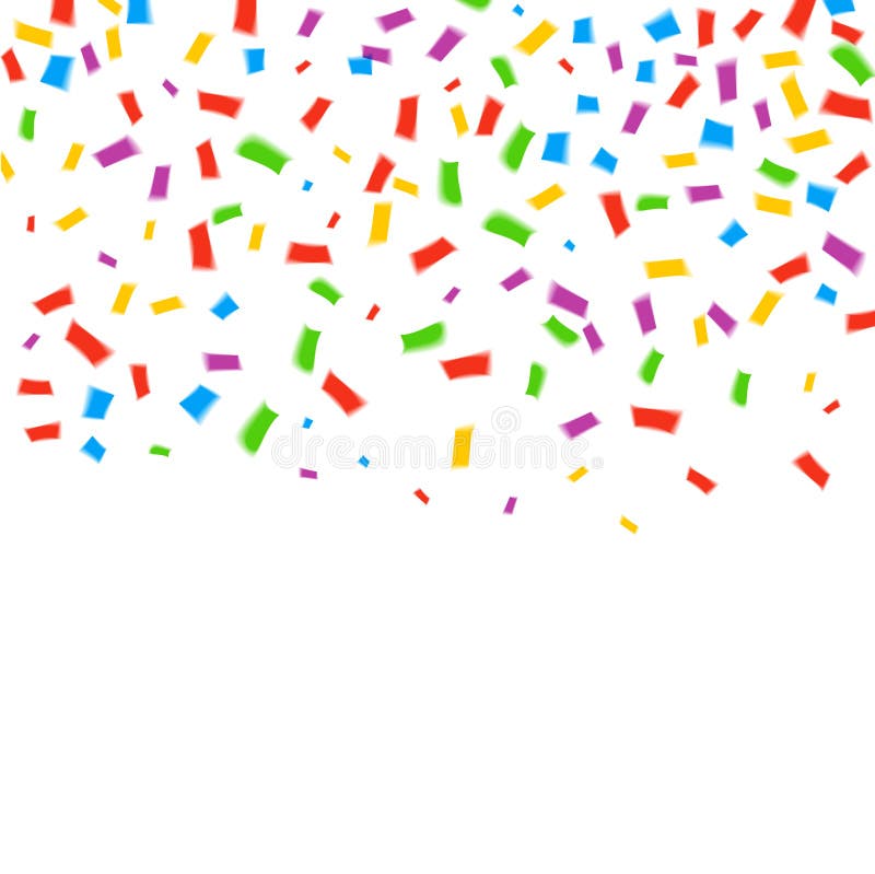 Colorful Confetti Banner on White. Confetti Explosion Banner with Place ...