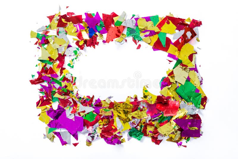 Colorful Confetti Party Concept Top View Stock Image - Image of ...