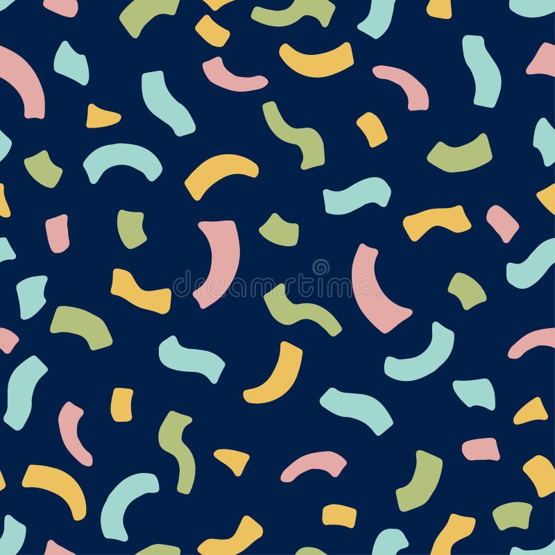 Colorful Confetti Pattern for Seamless Birthday Backgrounds Hand Drawn ...