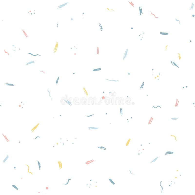 Colorful Confetti Seamless Pattern on a White Background Stock Vector ...