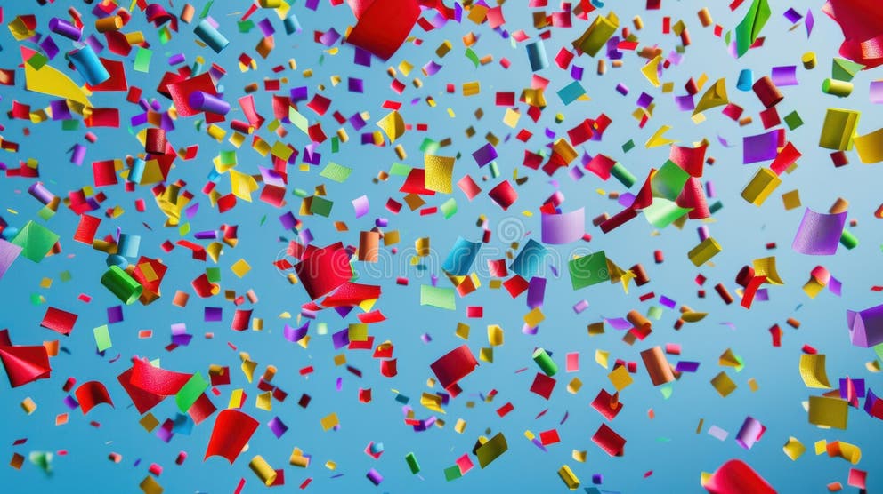 Colorful Confetti in Sky.AI Generated Image Stock Photo - Image of ...