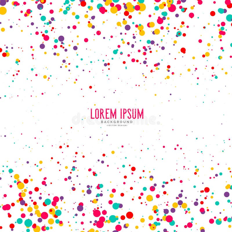 Colorful Confetti Style Circle Background Stock Vector - Illustration ...