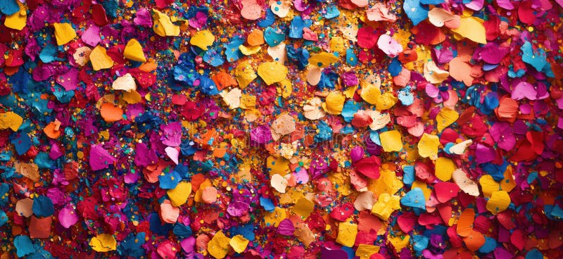 Colorful Confetti Texture with Vibrant Paint Splashes and Decorative ...