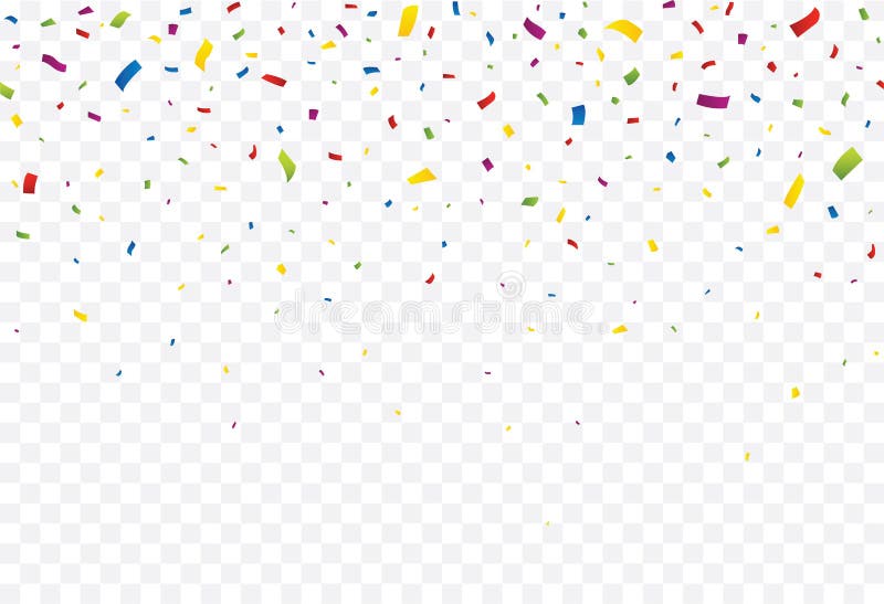 Colorful Confetti on Transparent Background. Falling Confetti - Stock ...