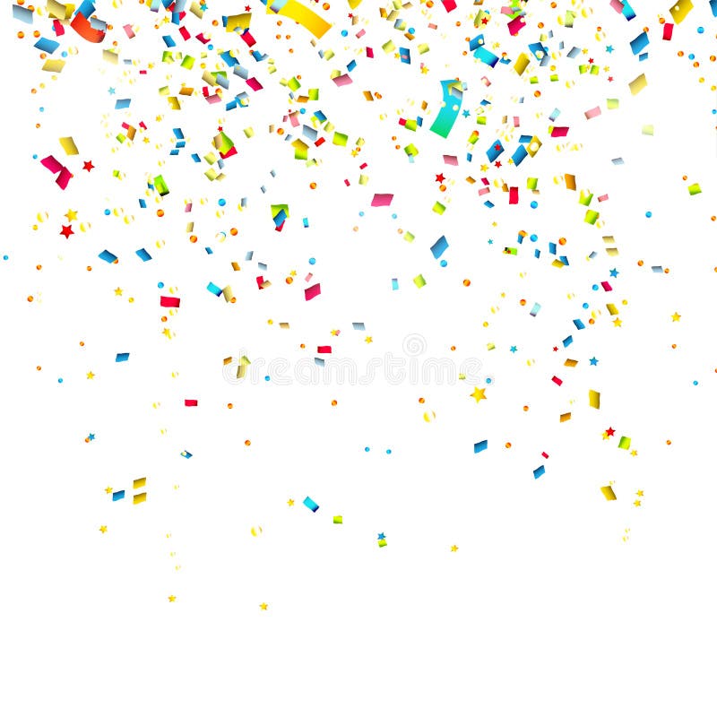 Golden Confetti Background. Seamless Horizontal. Stock Vector ...