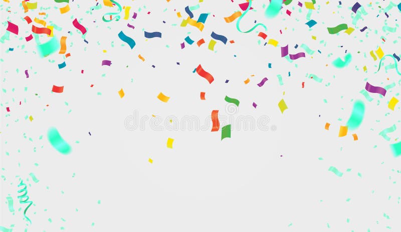 Colorful Confetti on White Background. Vector Illustration EPS10 Stock ...