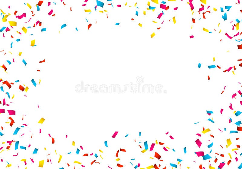 Colorful Confetti on White. Confetti Explosion Stock Vector ...