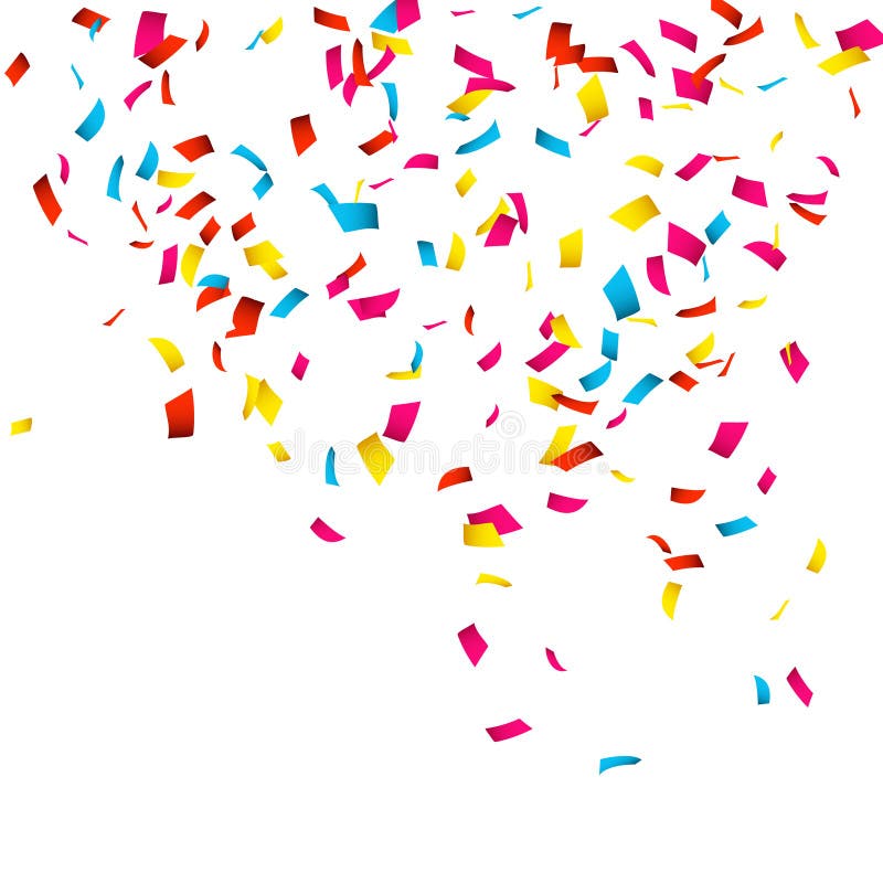 Colorful Confetti Banner on White. Confetti Explosion Banner with Place ...