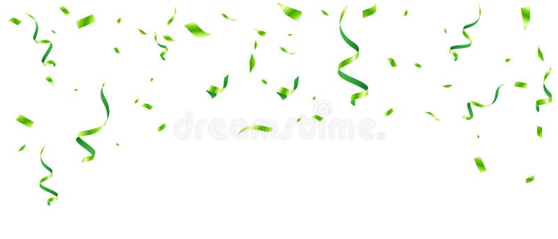 Colorful Confetti and Zigzag Ribbon Falling from Above Streamers ...