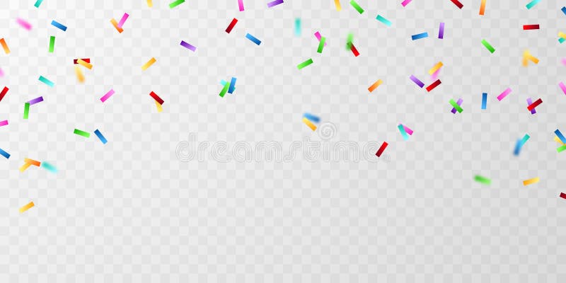 Colorful Confetti and Zigzag Ribbon Falling from Above Streamers ...