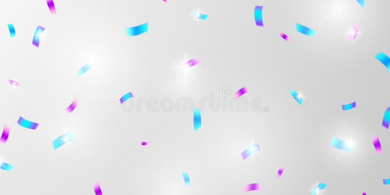 Colorful Confetti and Zigzag Ribbons Falling from Above Streamers ...