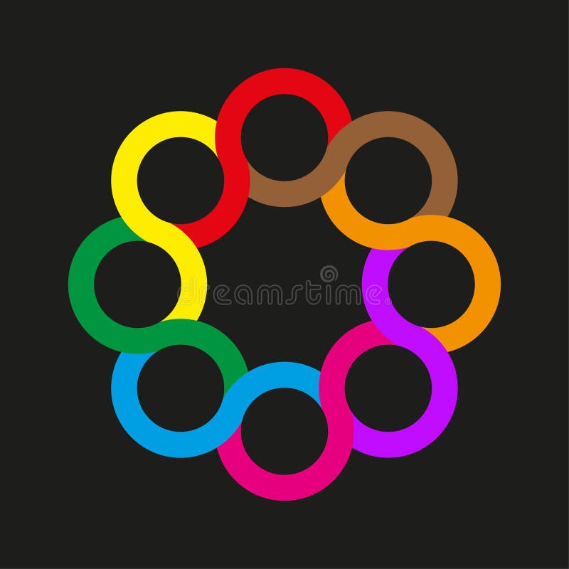 Colorful Connected Circles Stock Illustrations – 1,352 Colorful ...