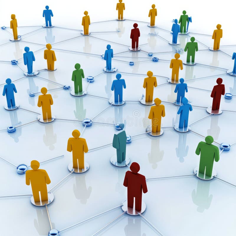 Colorful Network Connected Figures Lines Stock Photos - Free & Royalty ...