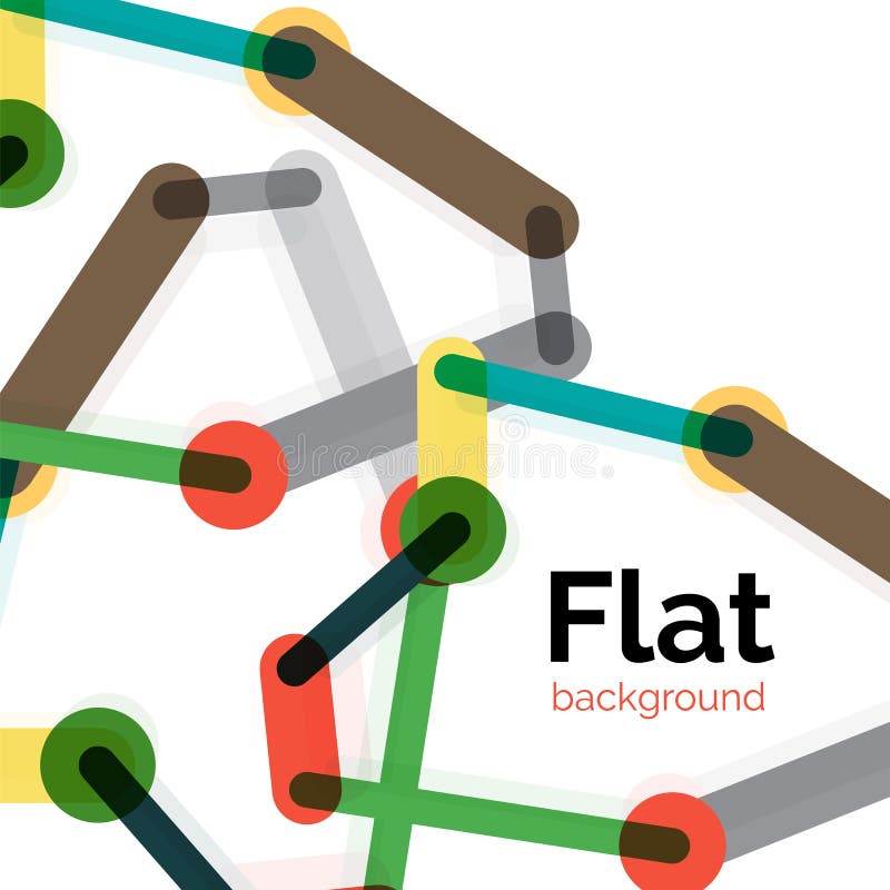 Colorful Connected Lines on White - Abstract Background Stock ...