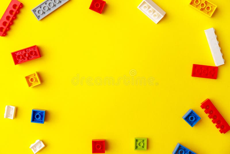 Colorful Construction Bricks for Kids. Preschool Activity with Little ...