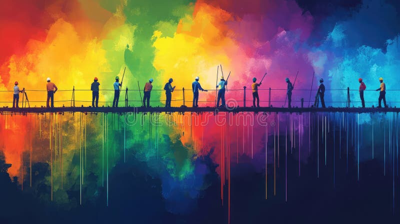 Colorful Construction, Diverse Team Collaboration on a Dynamic Project ...