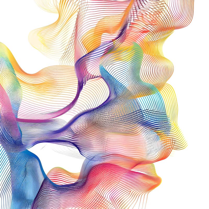 Colorful Contour Lines - Ai Generated Stock Illustration - Illustration ...