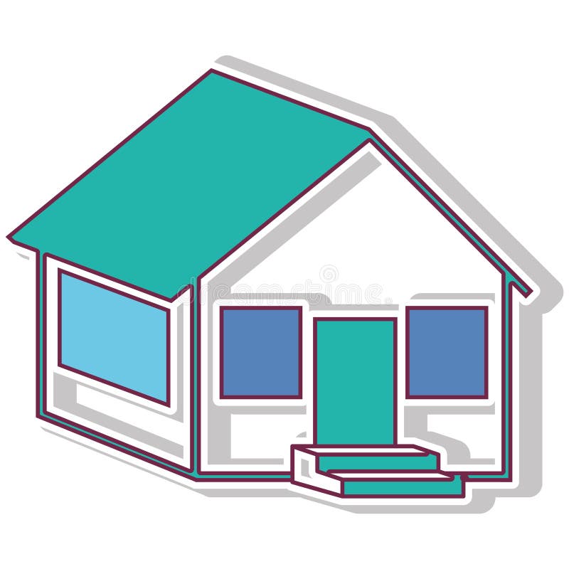 House and shadow. stock vector. Illustration of business - 27738285