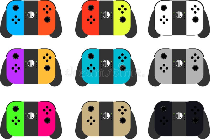 Colorful Controller of the Latest Japanese Game Machine Set Stock ...