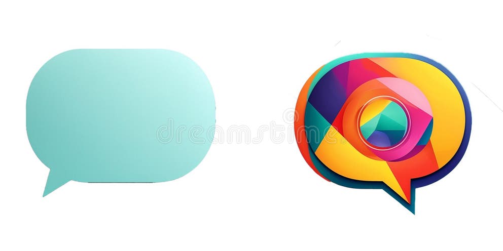 Colorful Conversation Bubbles for Digital Chats Stock Image ...