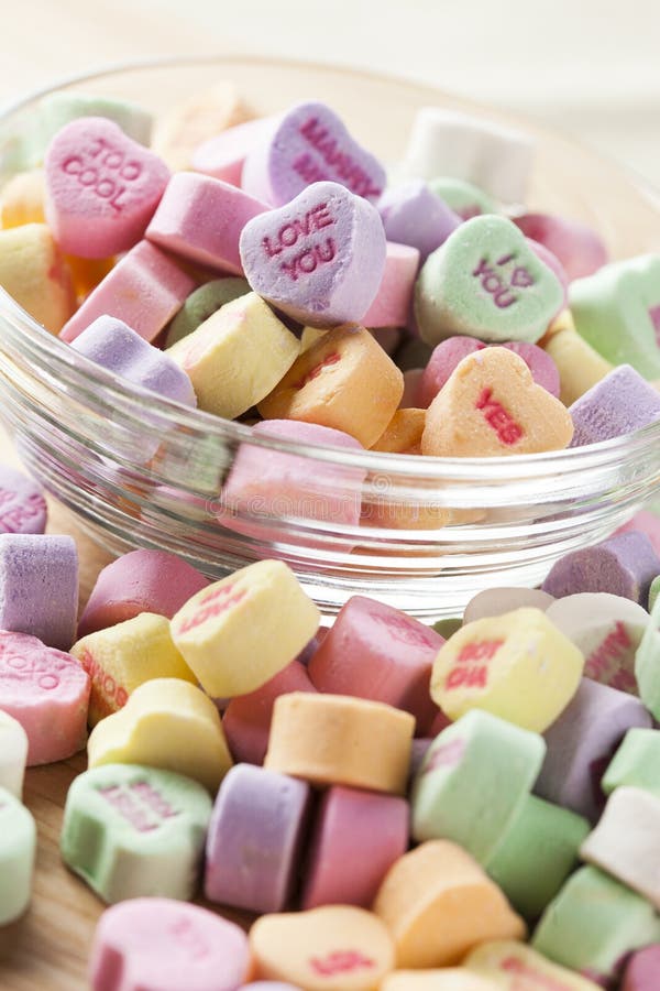 Candy Conversation Hearts for Valentine S Day Stock Image - Image of ...