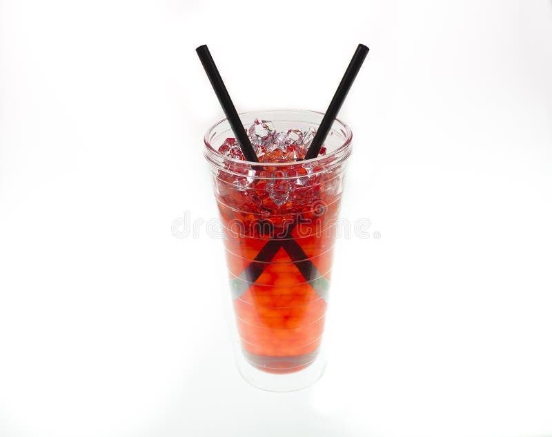 Colorful Cool Soft Drink in Glass Stock Image - Image of plastic, glas ...