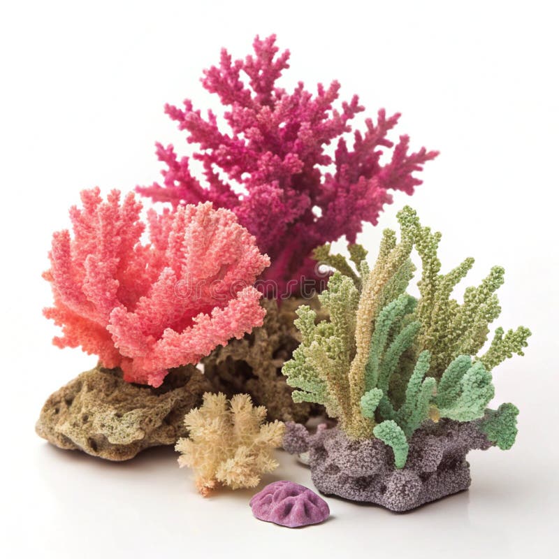 Colorful Corals in Different Colors Stock Illustration - Illustration ...