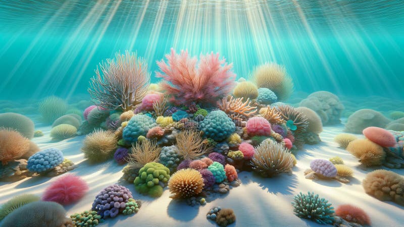 Colorful Corals Flourishing on the Ocean Floor Stock Photo - Image of ...
