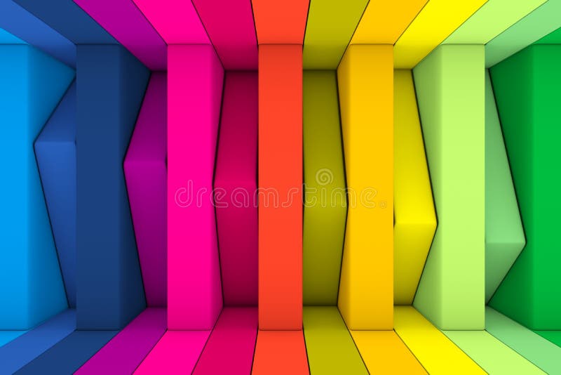Colorful Corner Boxes Abstract Background 3D Stock Illustration ... Colorful Corner Boxes Abstract Background 3D Stock Illustration ...