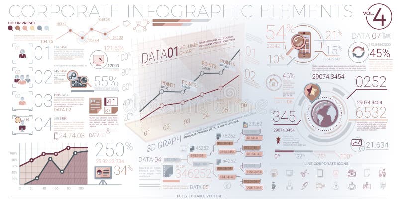 Colorful Corporate Infographic Elements Stock Vector - Illustration of ...