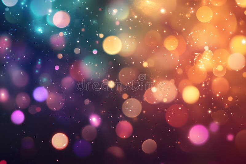 Colorful Cosmic Background with Glowing Orbs and Nebulae Stock Image ...