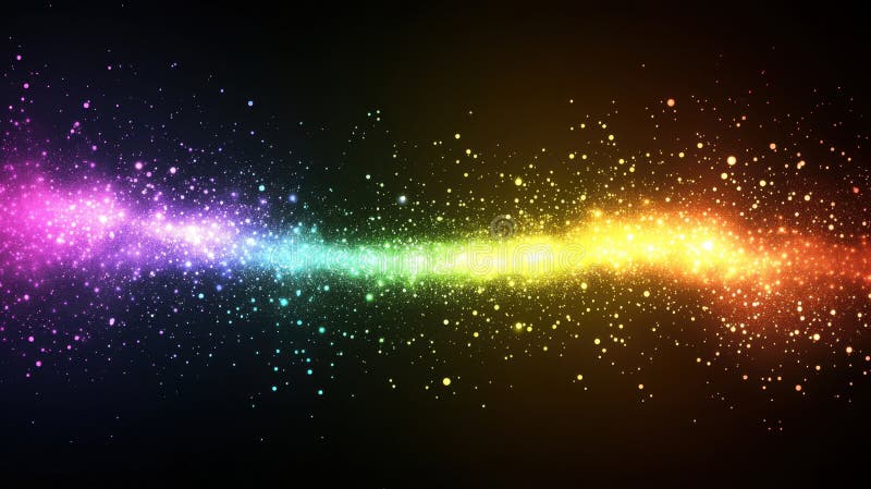 Colorful Cosmic Dust in a Dark Space Stock Image - Image of particles ...
