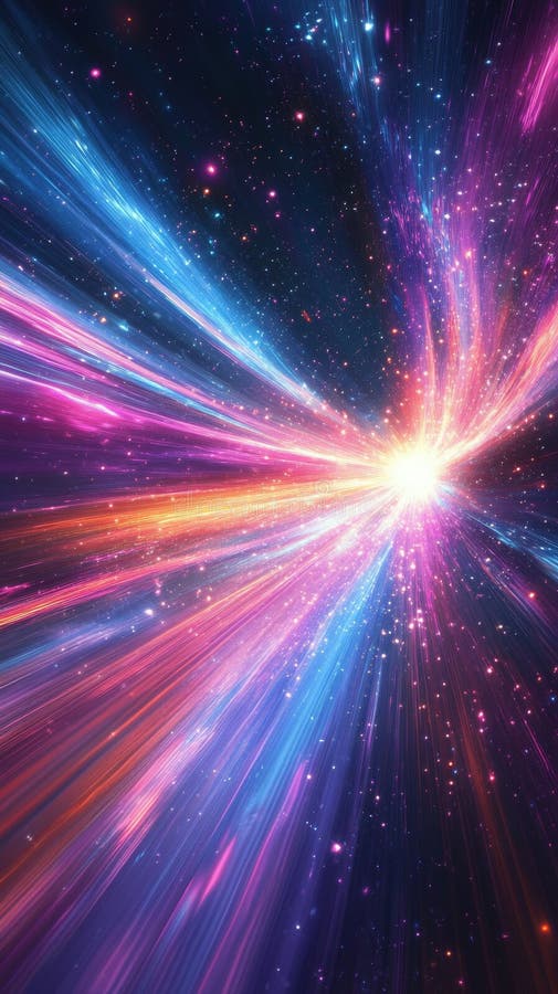 Colorful Cosmic Explosion Creating Radiant Light in Deep Space ...