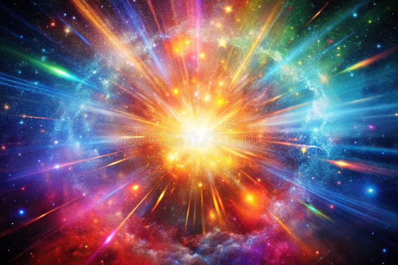 Radiant Cosmic Burst - Generative AI Stock Illustration - Illustration ...