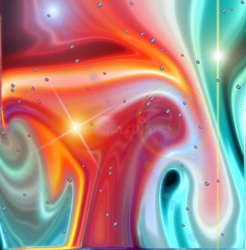 Colorful Cosmic Lights Background with Planets Stock Illustration ...