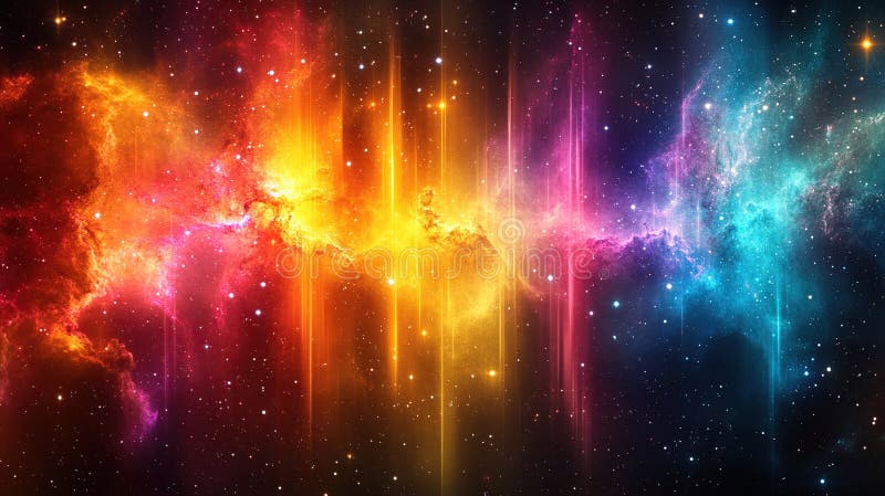 Vibrant Space Background Nebula and Stars Color Gray Banner Background ...