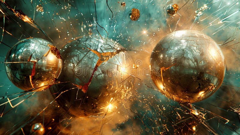 Colorful Cosmic Spheres Exploding in a Vibrant, Dynamic Outer Space ...