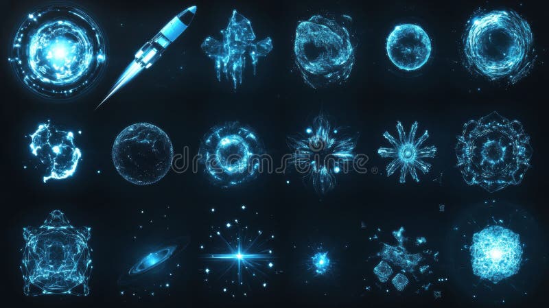 Colorful Cosmic Stickers Representing Space and Celestial Objects in a ...
